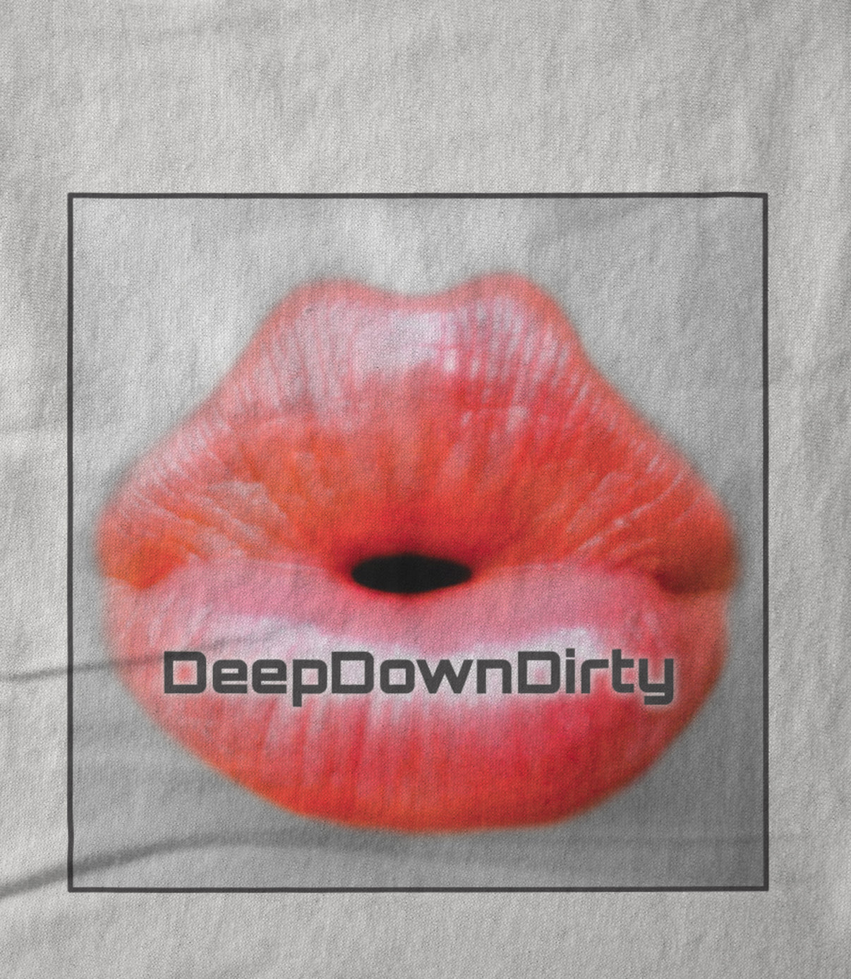 DeepDownDirty Record Label - Classic Lips Square Hoodie - ToneThreads